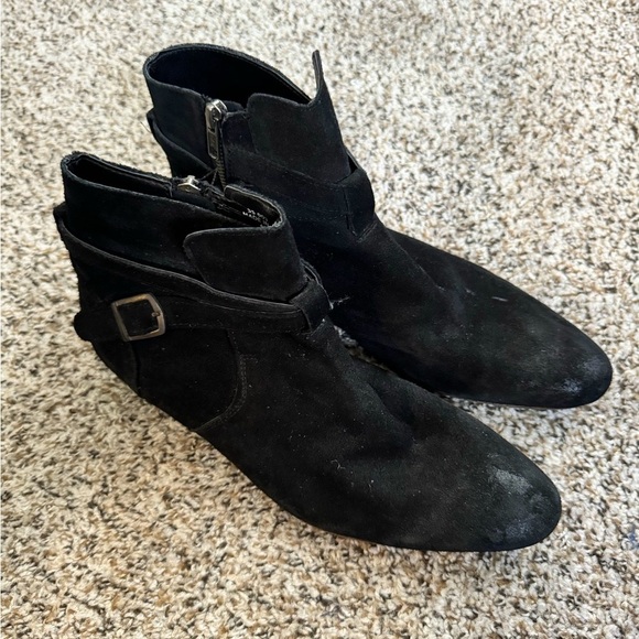 Topman | Shoes | Topman Mens Black Suede Buckle Ankle Boots Size 9 Eu43 ...